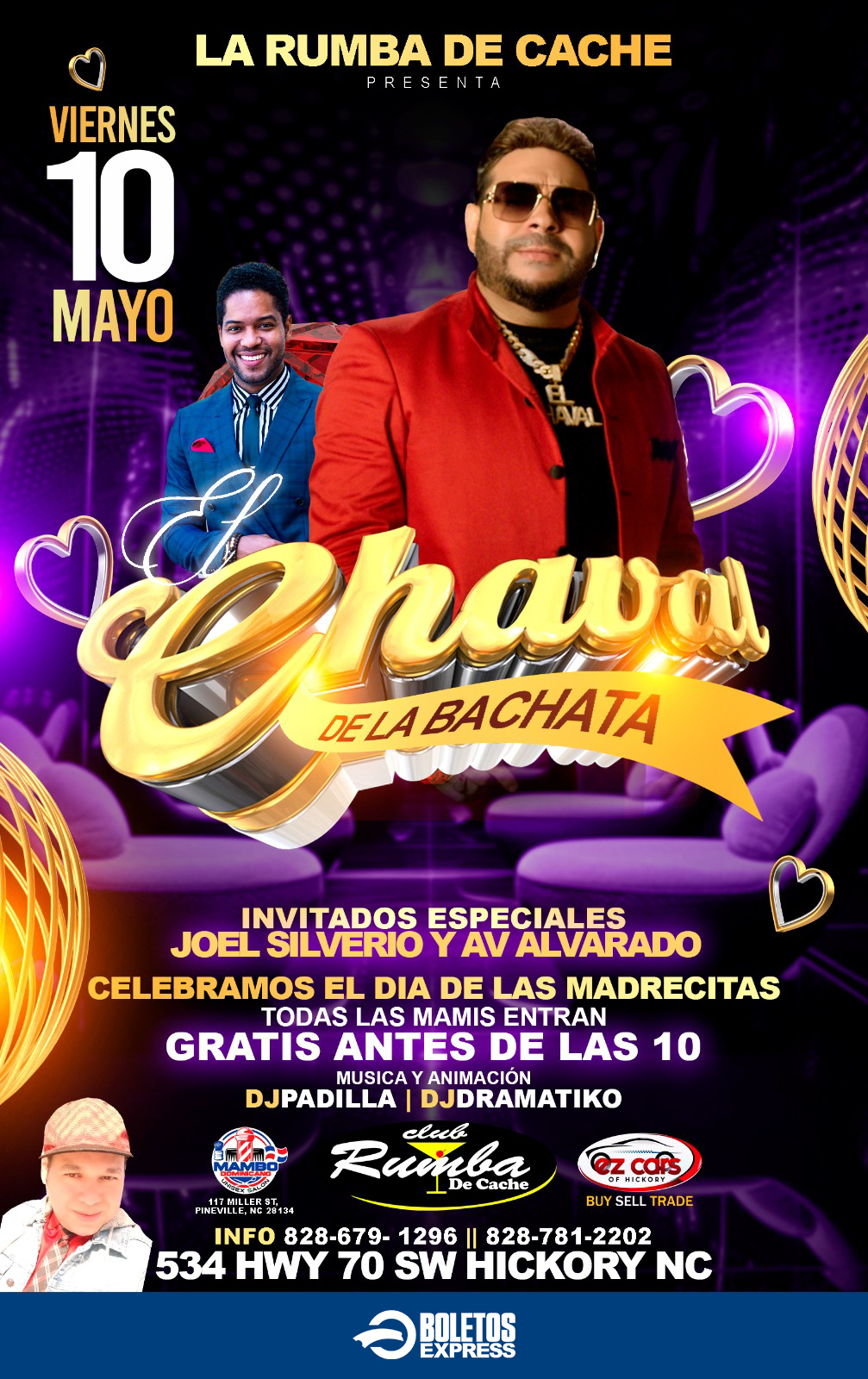 El Chaval De La Bachata Tickets Mangos Night Club
